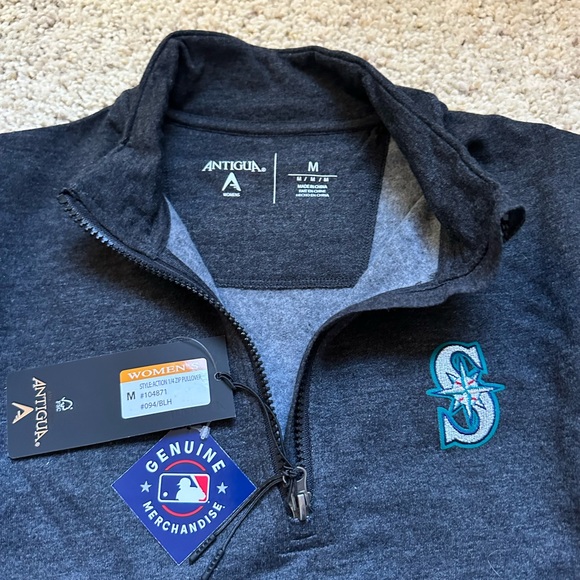 Antigua | Tops | Nwt Womens Seattle Mariners Quarter Zip | Poshmark